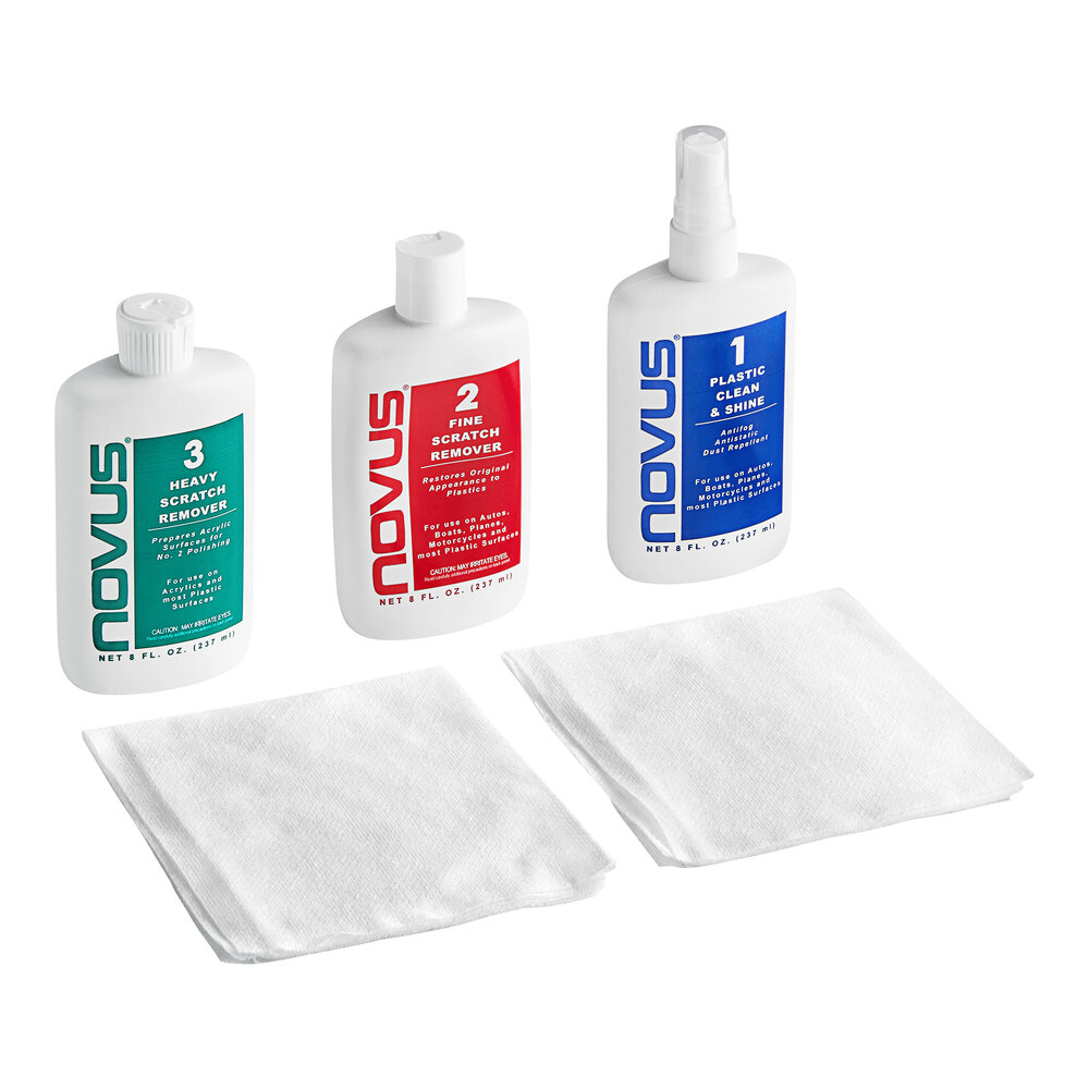Novus 7100 Plastic Cleaner, Polisher, and Scratch Remover Kit