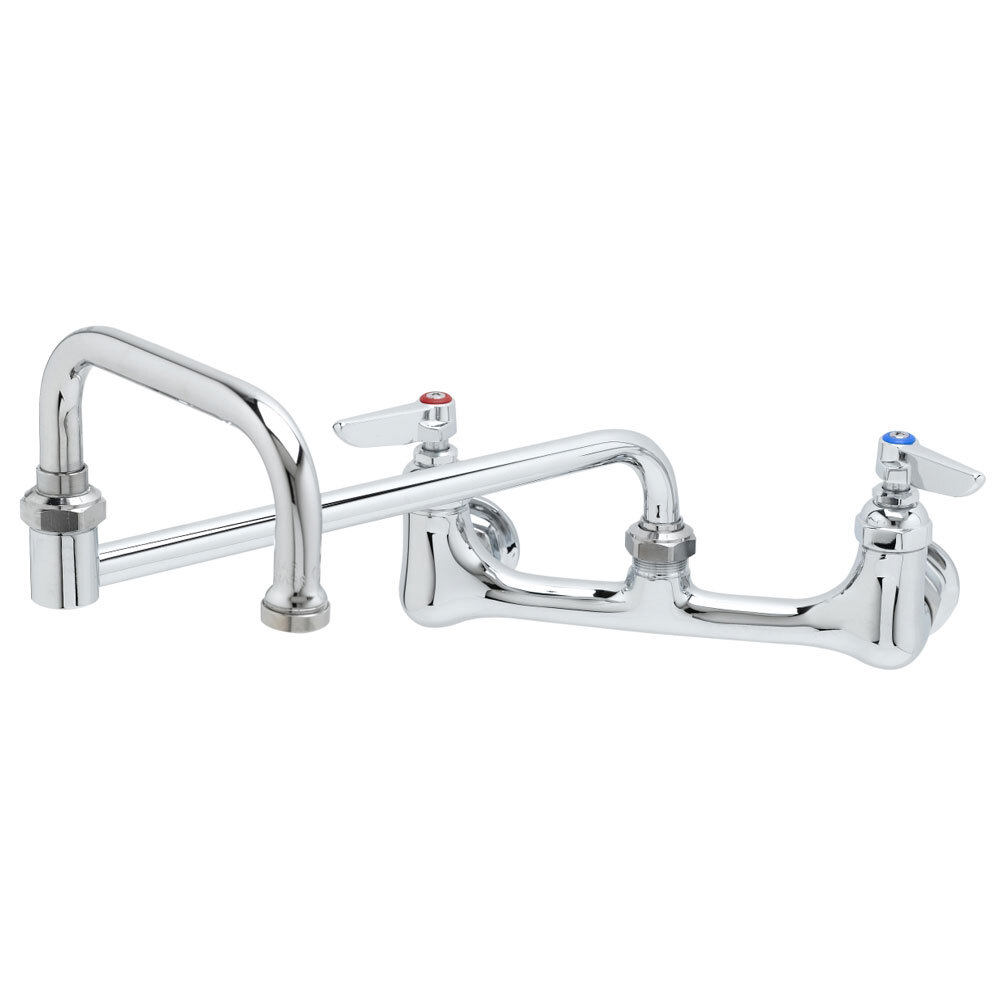 T&S B-0265 Wall Mounted Pantry Faucet with 8" Adjustable Centers, 18 ...