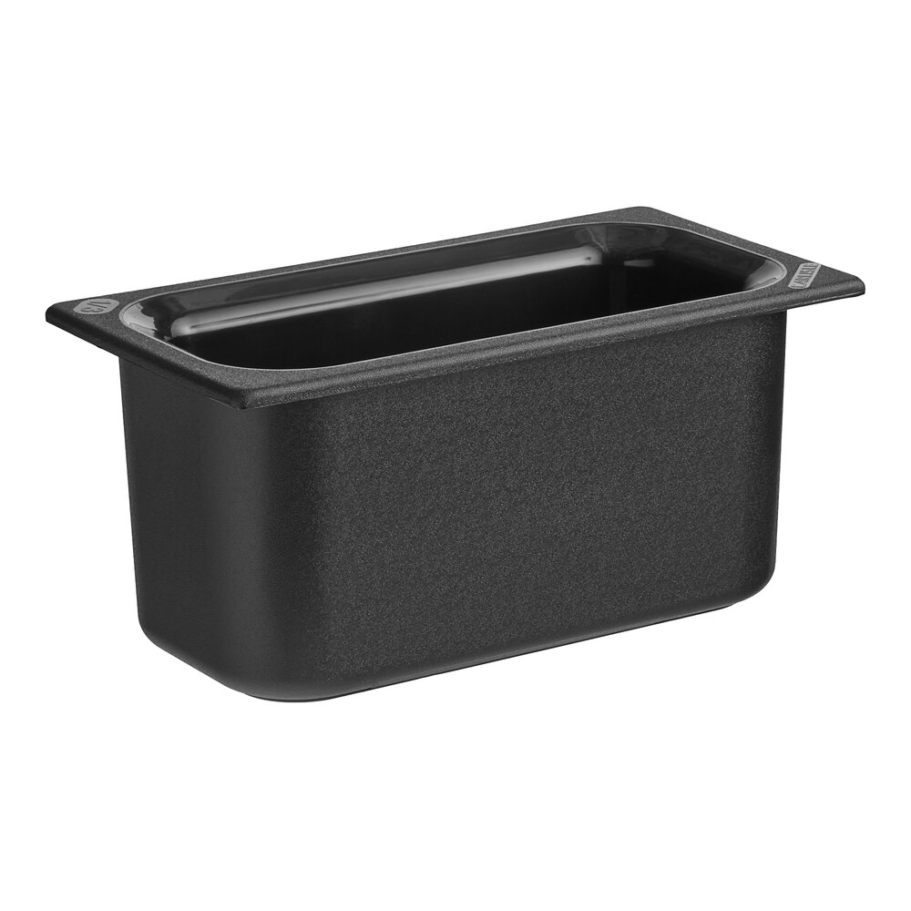 Carlisle CM110203 Coldmaster 1/3 Size Black Cold ABS Plastic Food Pan ...