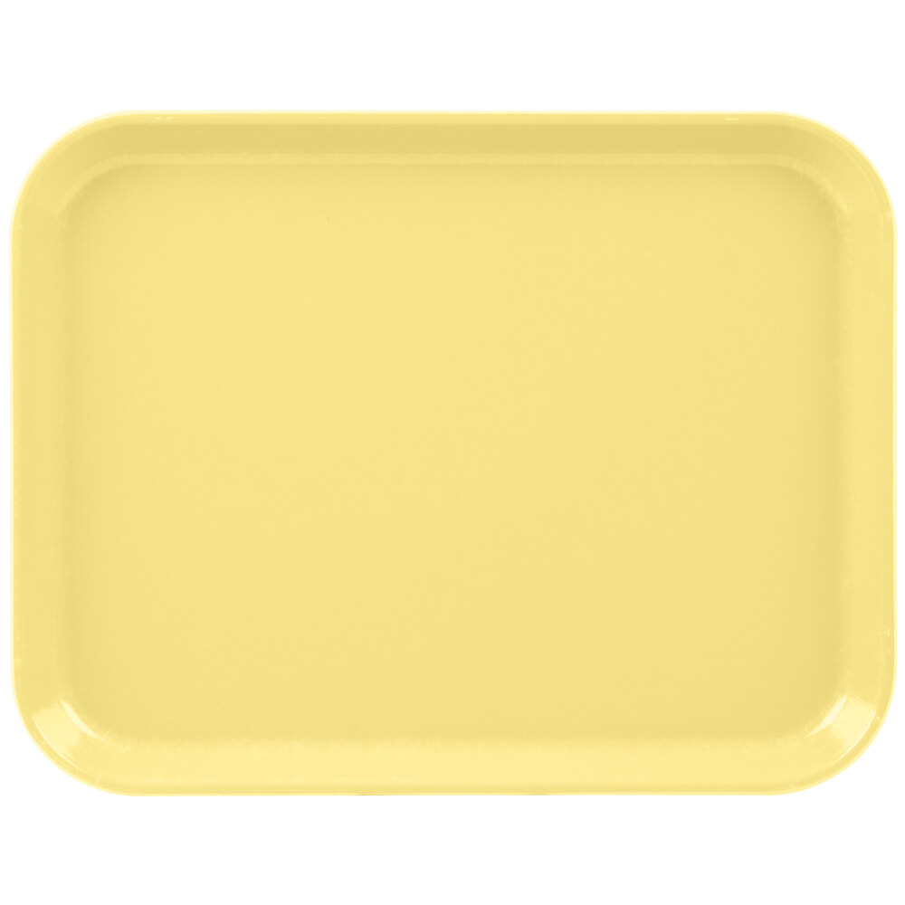 Cambro 1014CL145 10" x 14" Yellow Camlite Tray - 12/Case