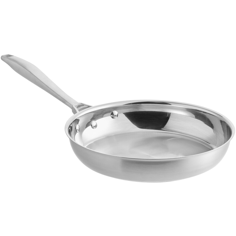 Vollrath 47752 Intrigue 10 15/16" Stainless Steel Fry Pan with Aluminum ...