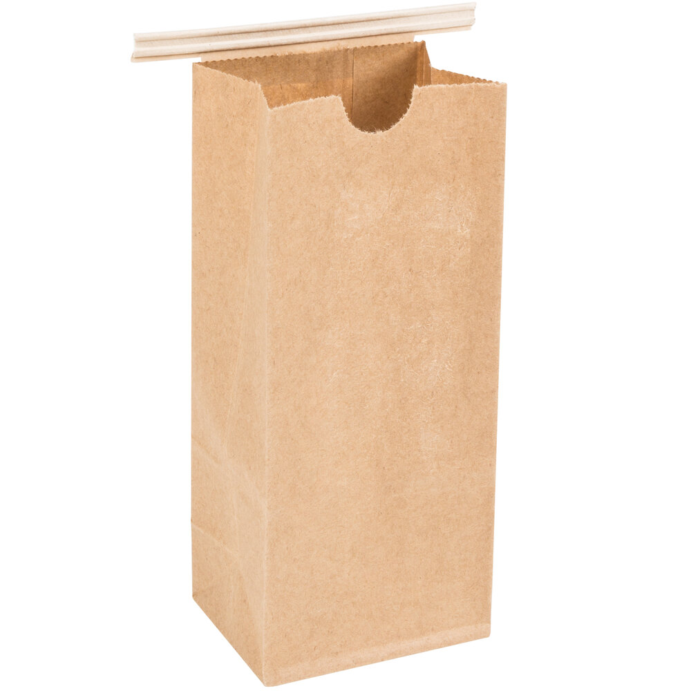Choice 1/2 lb. Brown Kraft Paper Customizable Coffee Bag with ...