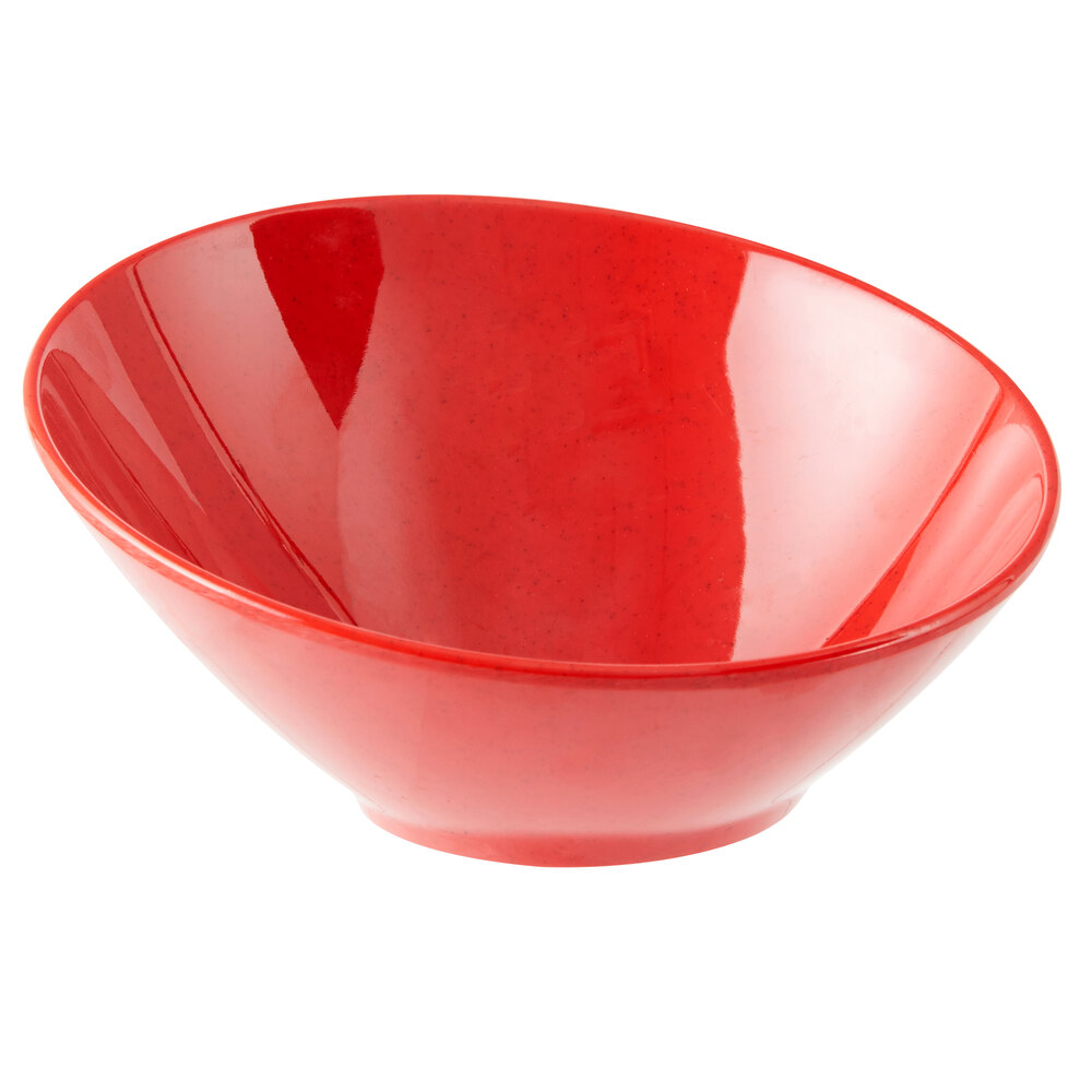 GET B-785-1-RSP Red Sensation 10 oz. Red Slanted Melamine Bowl - 12/Case