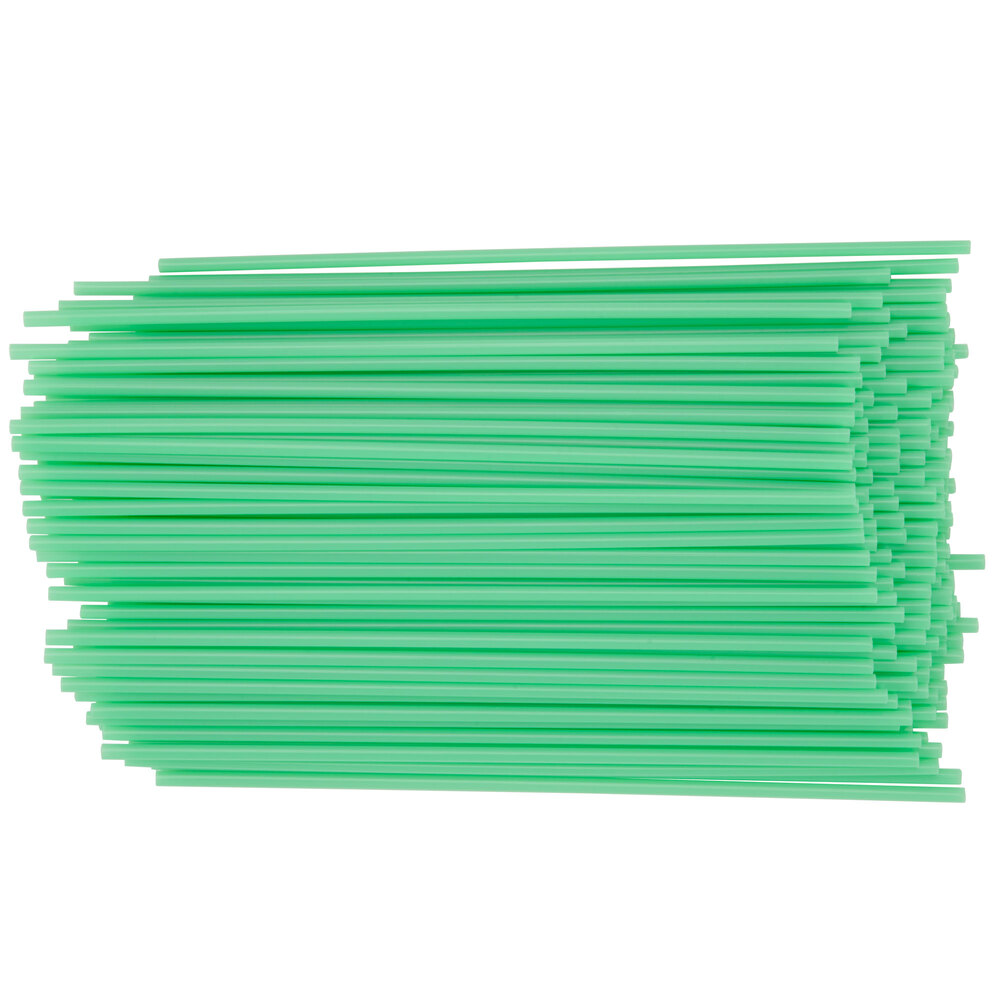 Choice 7 7/8" Green Unwrapped Collins Straw - 500/Pack