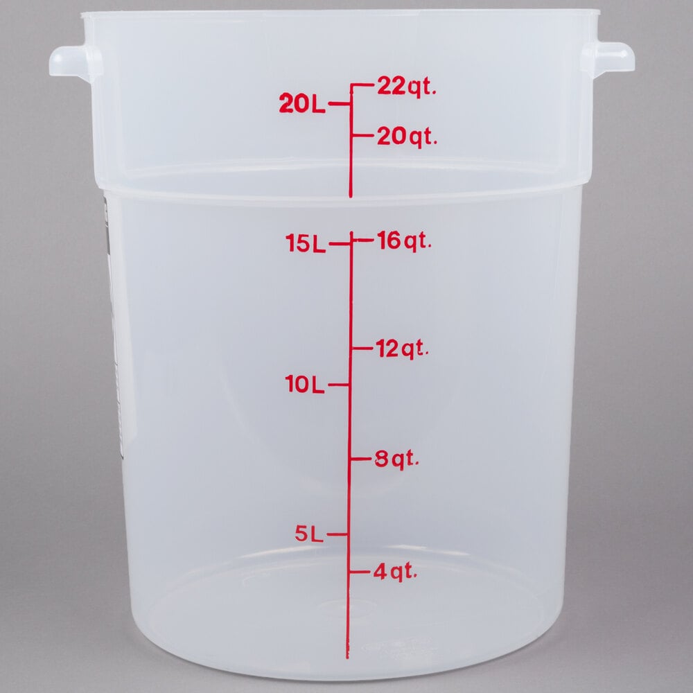 Cambro 22 Qt. Translucent Round Storage Container - RFS22PP190
