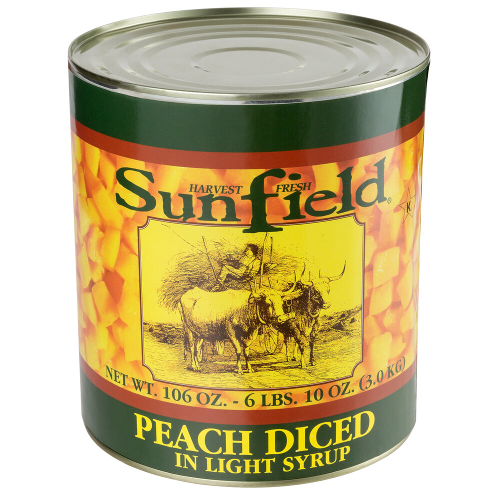 #10 Can Diced Peaches in Light Syrup - 6/Case