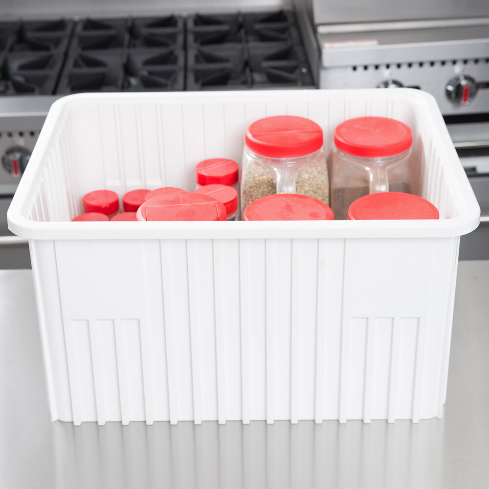 Metro MTB93120 23" x 18" x 12" White Divider Tote Box