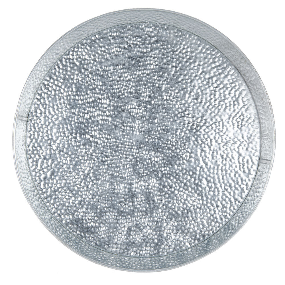 Tablecraft GP12 12" Galvanized Steel Round Platter