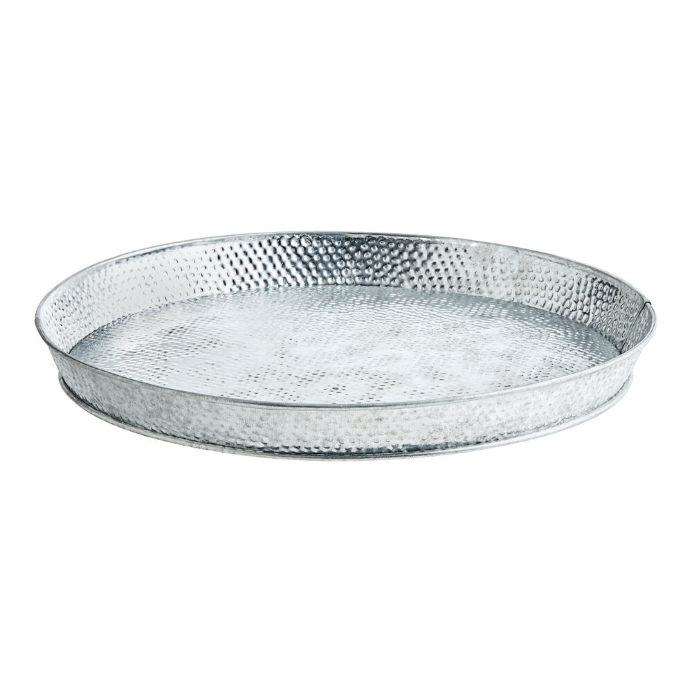TableCraft GP12 12" Galvanized Steel Round Platter