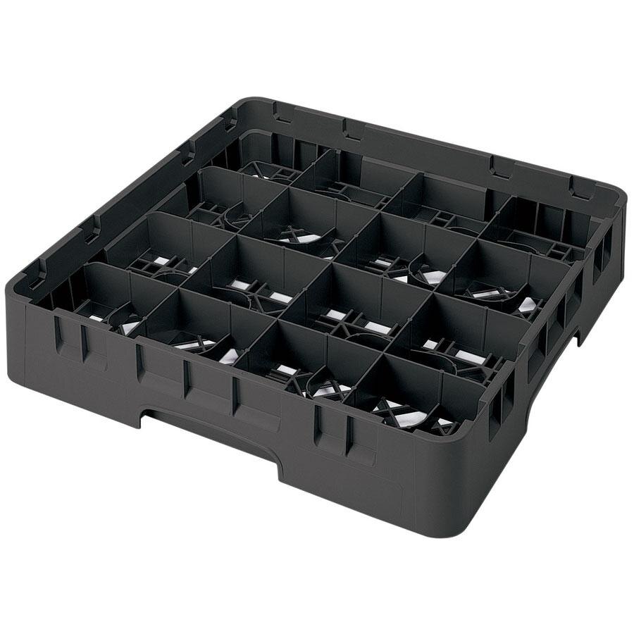 Cambro 16S800110 Camrack 8 1/2" High Customizable Black 16 Compartment ...