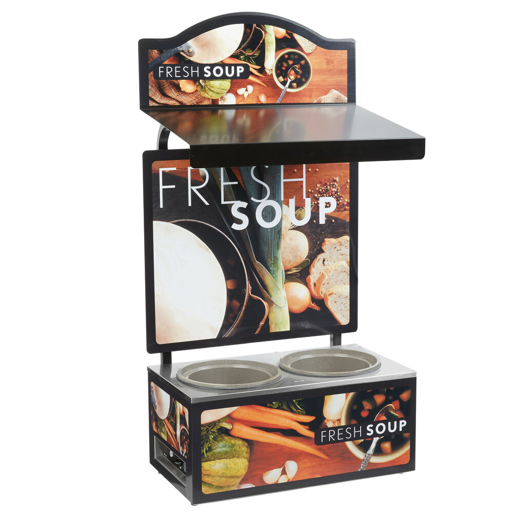 Vollrath 7203202 Twin 7 Qt. Well Soup Merchandiser Base with Menu Board ...