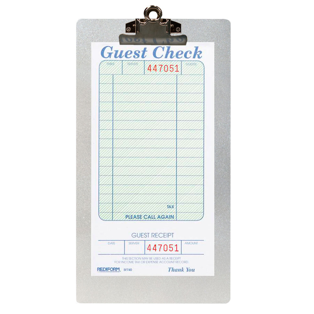 Menu Solutions CLIPCHECK-AL-BRUSHED Alumitique Single Panel Aluminum ...