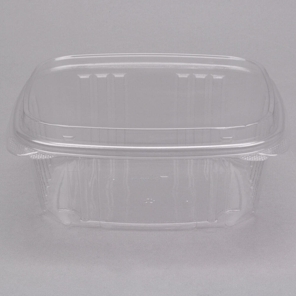 Genpak 32 oz. Clear Hinged Deli Container with High Dome Lid - 200/Case