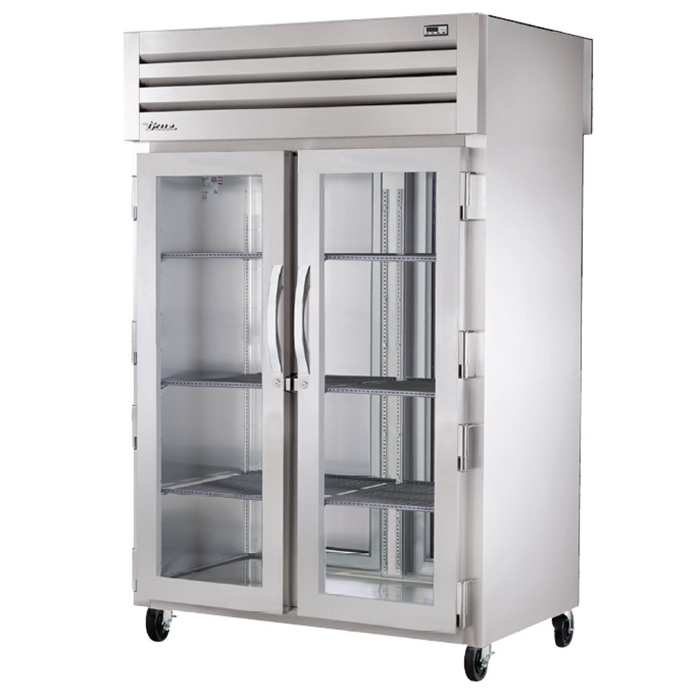 True STR2RPT-2G-2S-HC Spec Series 52 5/8" Stainless Steel Glass Front ...