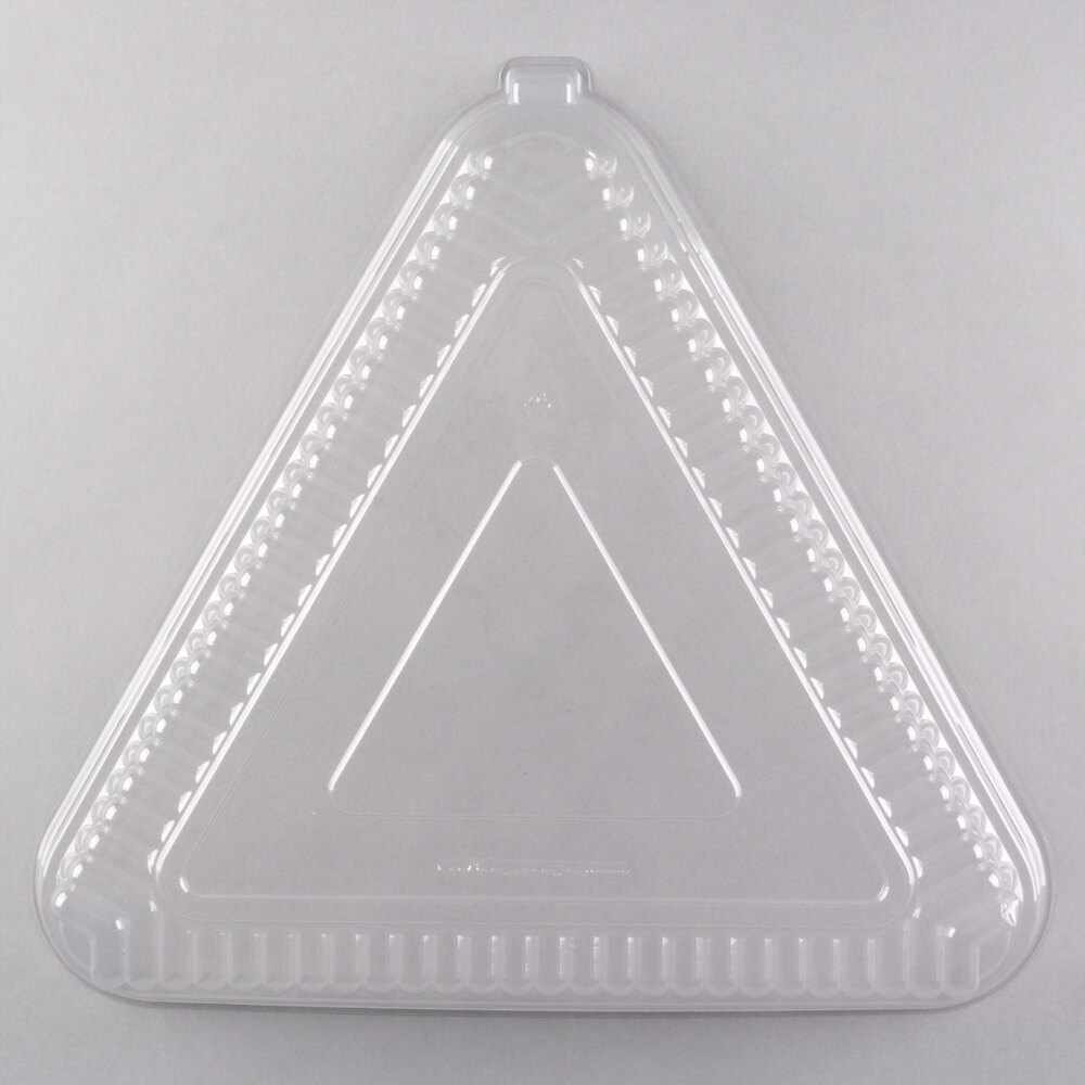 Fineline 9561-L Platter Pleasers 16" Clear Plastic Triangular Tray Dome ...
