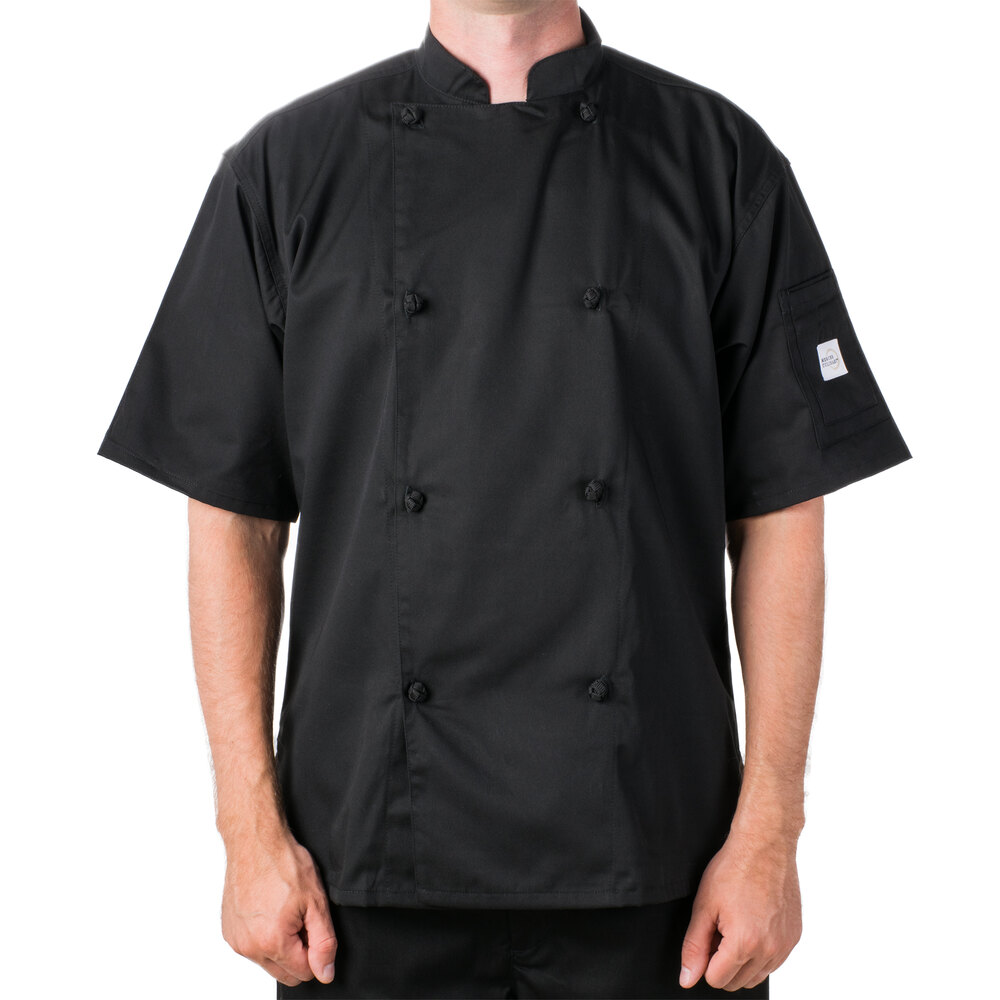 Mercer Culinary Genesis® Unisex Lightweight Black Customizable Short ...