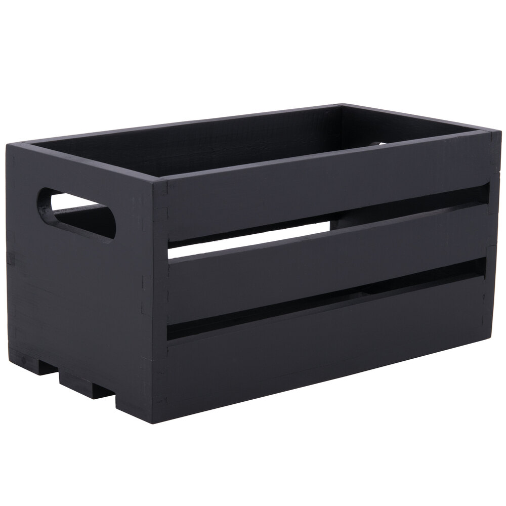 American Metalcraft WTBL12 12 1 4 X 6 1 4 X 6 Black Wood Crate American Metalcraft WTBL12 12 1 4 X 6 1 4 X 6 Black Wood Crate