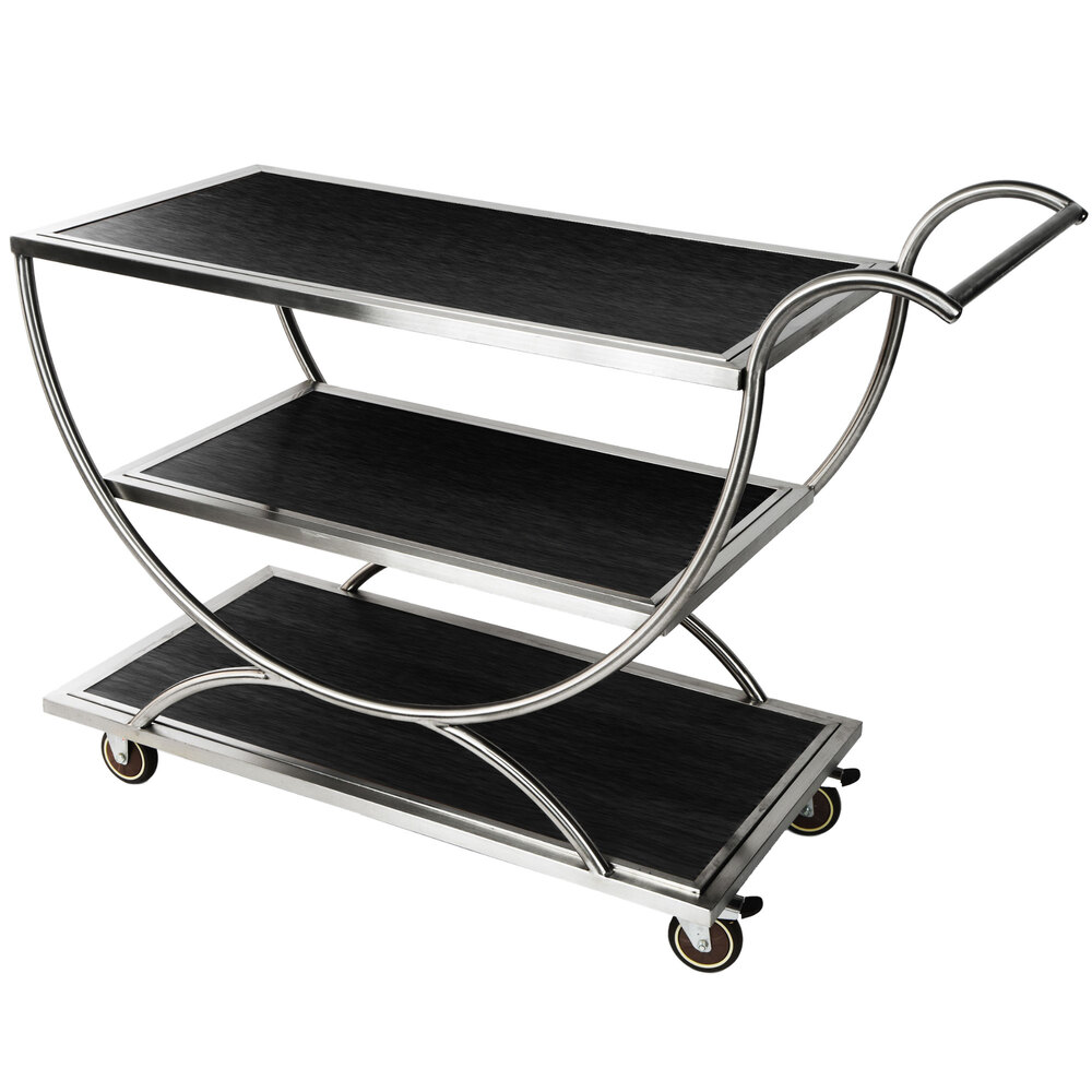 Eastern Tabletop WT6838 49" x 22" x 34" 3-Tier Pram Flip Cart with ...