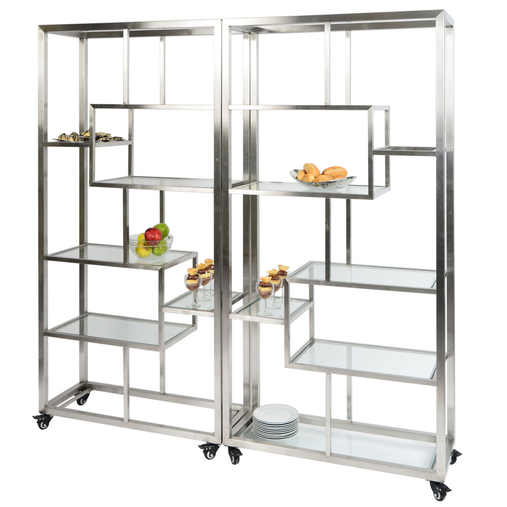 Eastern Tabletop AC1760 71" x 14" x 73" Square Stainless Steel Rolling ...