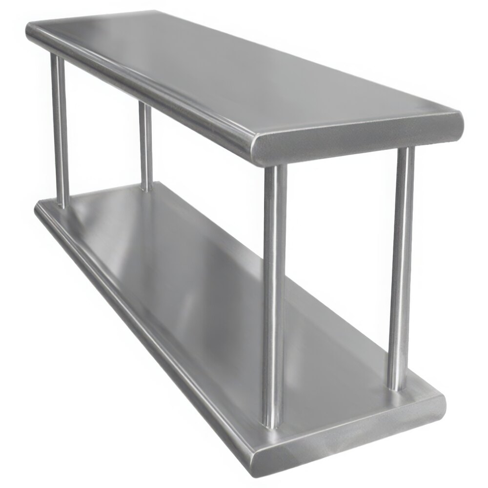 Advance Tabco PA-24-48-2 Pass-Through Shelf with Overshelf - 48" x 24"