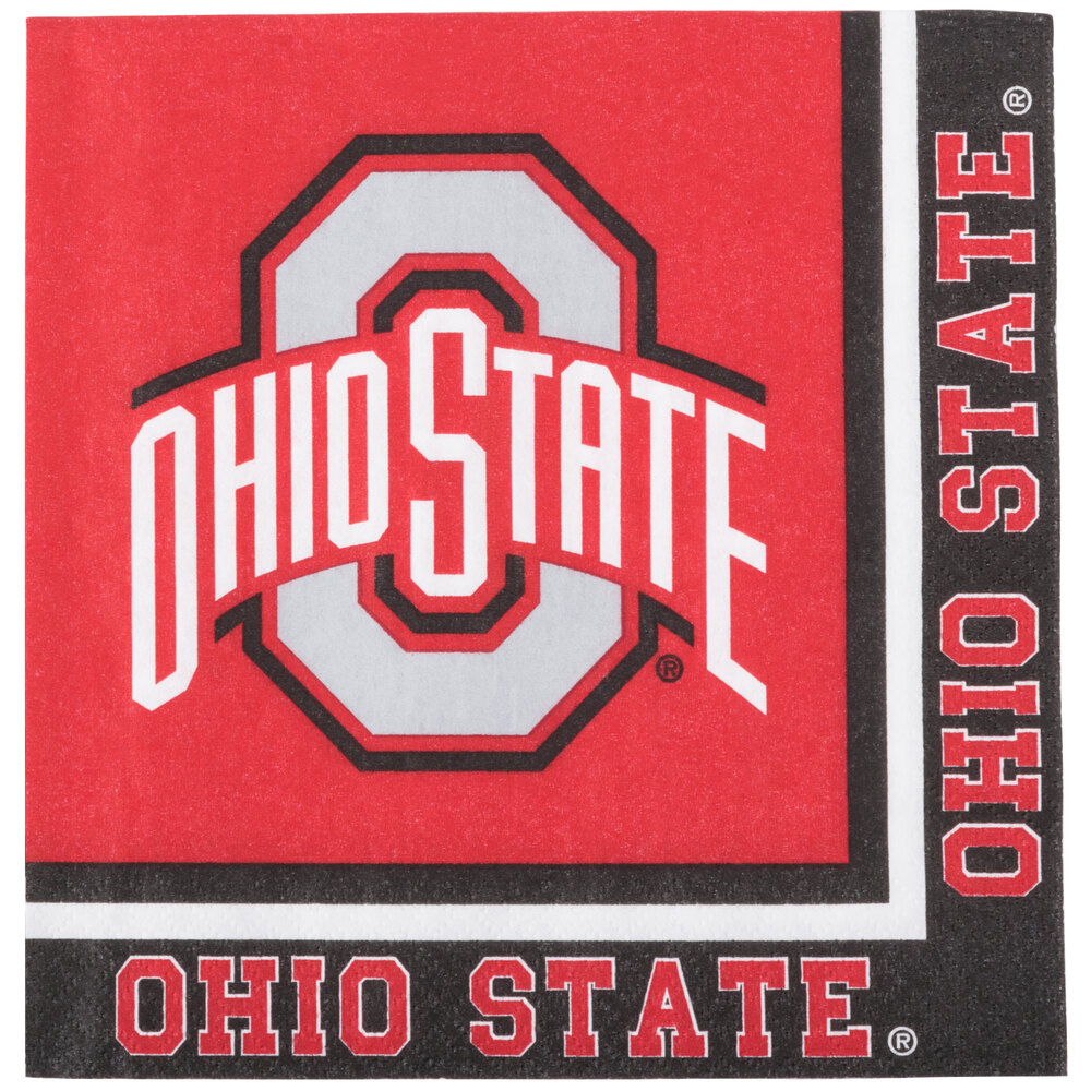 Creative Converting 318562 Ohio State University 2-Ply 1/4 Fold ...