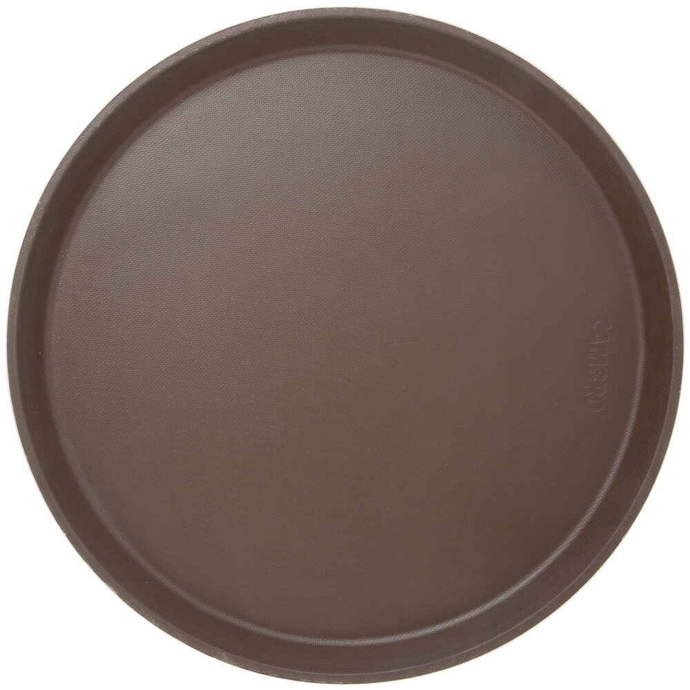 Cambro 1400CT138 Camtread® 14" Round Tavern Tan Non-Skid Serving Tray ...