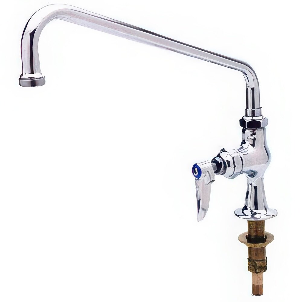 T&S B-0206 Deck Mounted Single Hole Pantry Faucet with 12" Swing Nozzle ...