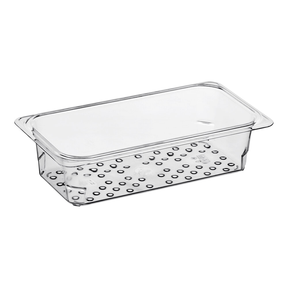 Cambro 33CLRCW135 Camwear® 1/3 Size Clear Polycarbonate Colander Pan ...