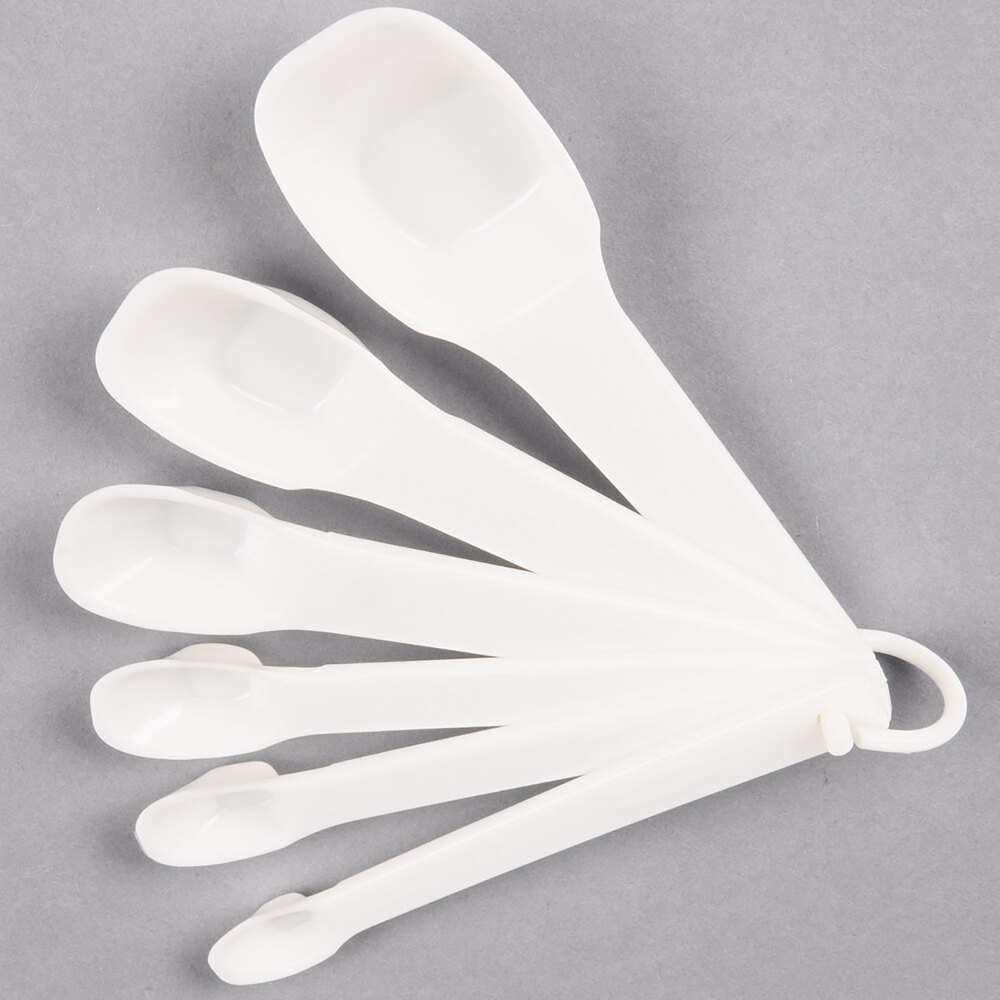 Rubbermaid FG8316ASWHT 6-Piece Plastic Measuring Spoon Set