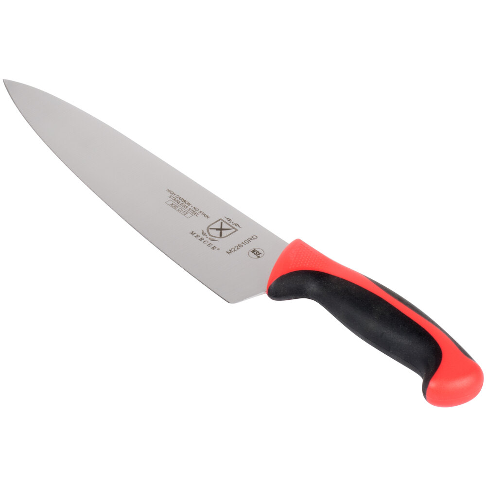 Mercer Culinary M22610RD Millennia Colors® 10" Chef Knife with Red Handle