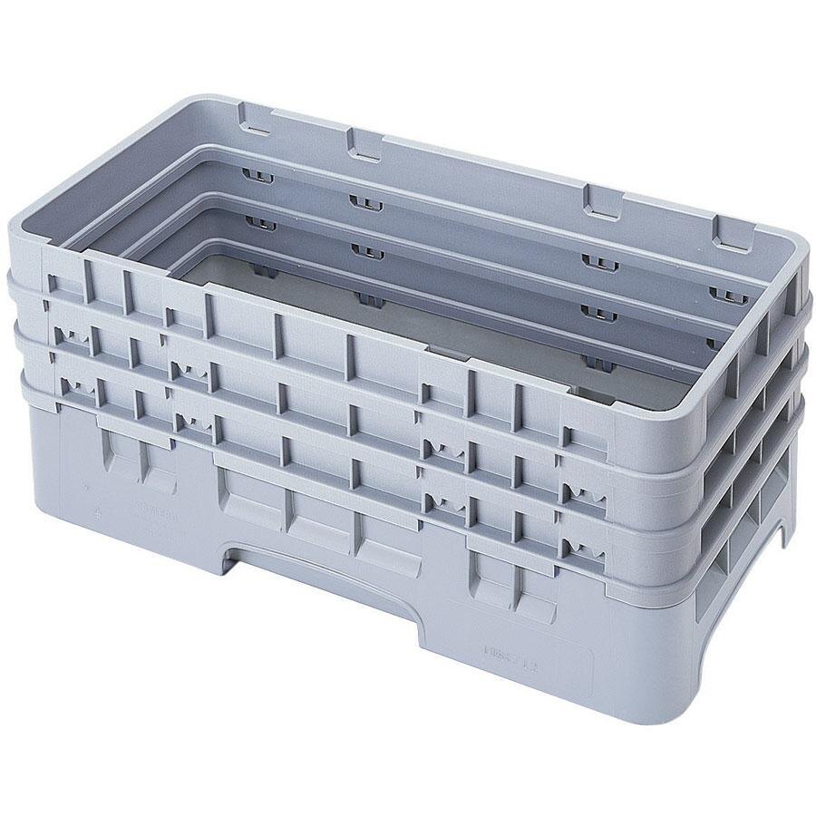 Cambro HBR712151 Soft Gray Camrack Half Size Open Base Rack with 3 ...