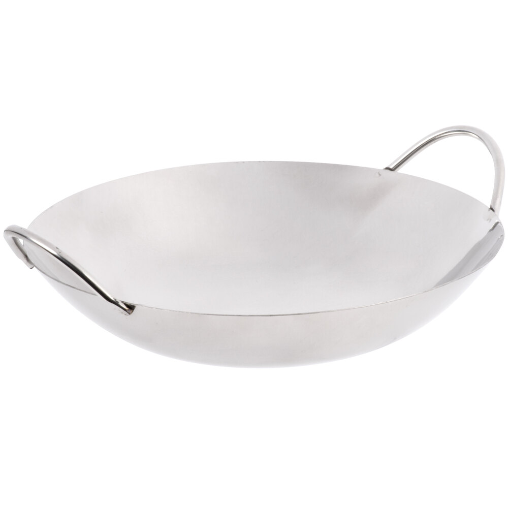 8" Wok Serving Dish, Stainless Steel