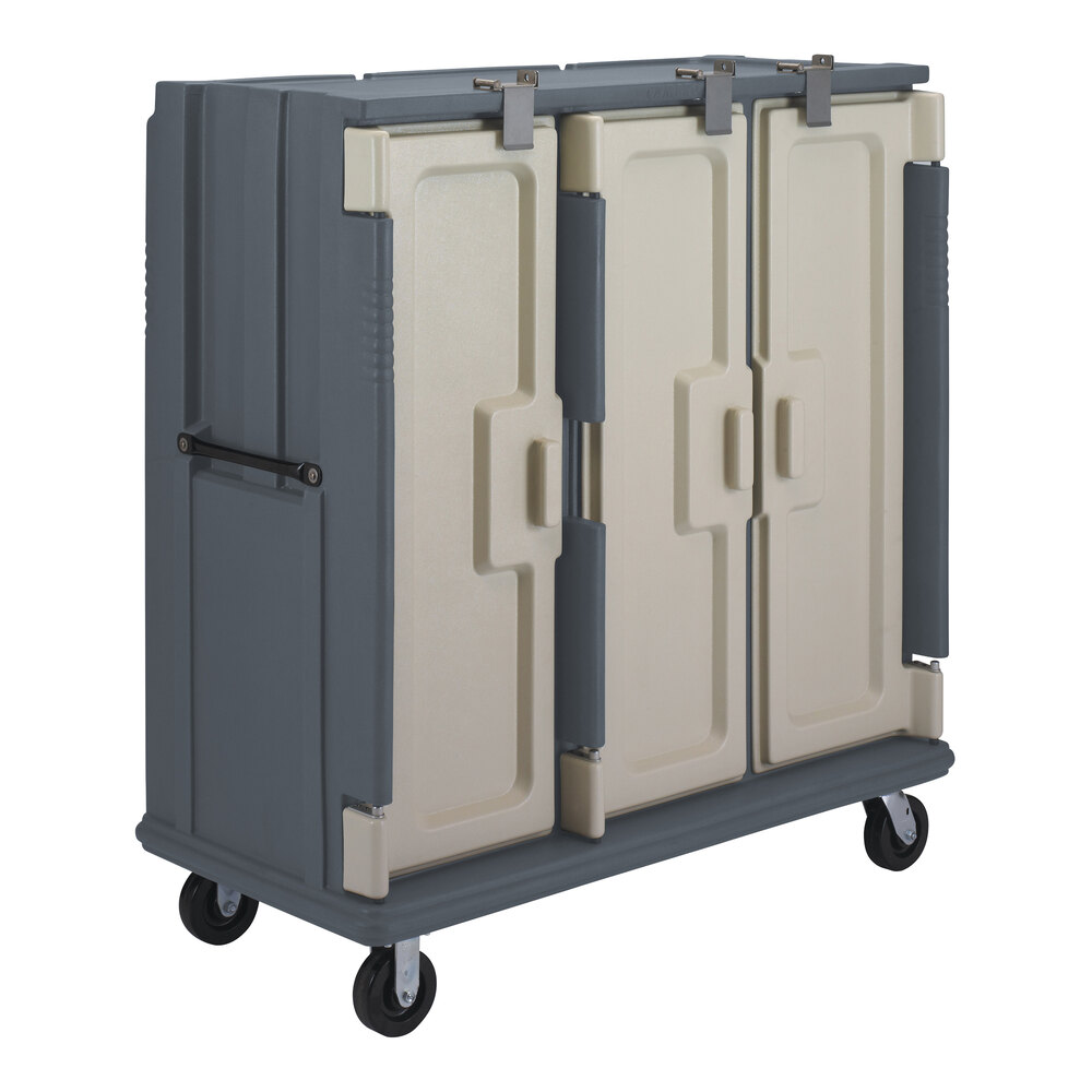 Cambro MDC1411T60191 Granite Gray Meal Delivery Cart with Security Package