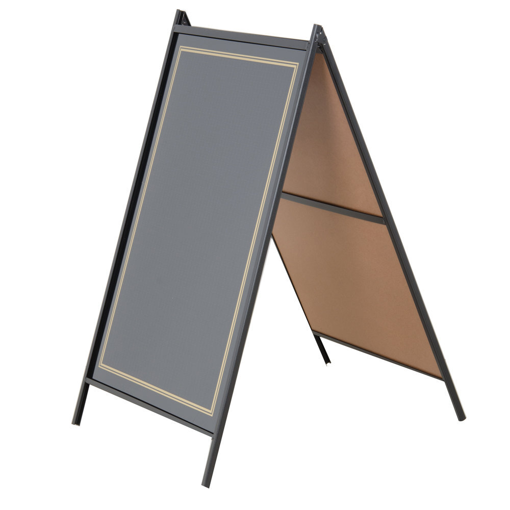 24" x 36" Black A-Frame Sidewalk Sign Board Kit RMBA-2436-B