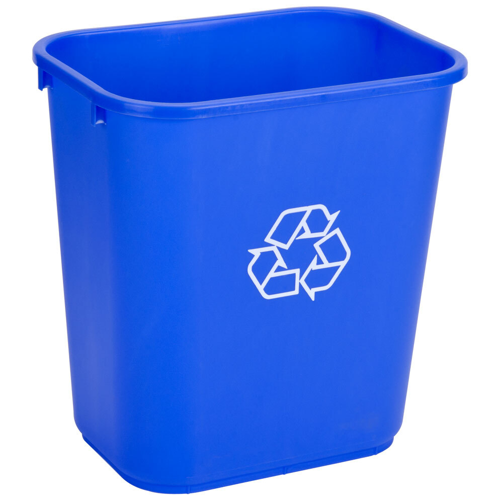 Continental 2818-1 28 Qt. / 7 Gallon Blue Rectangular Recycling ...