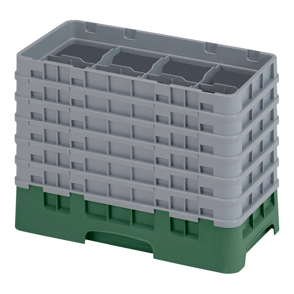 Cambro 8HS1114119 Sherwood Green Camrack 8 Compartment 11 3/4" Half ...