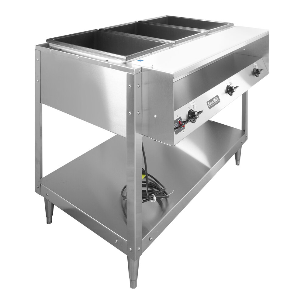 Vollrath 38003 Electric 3 Pan Steam Table - 120V