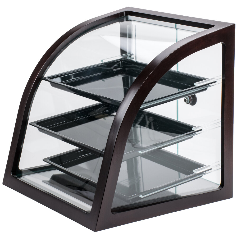 Cal-Mil P255-52 Westport Euro Style Three Tier Wood Trim Display Case ...