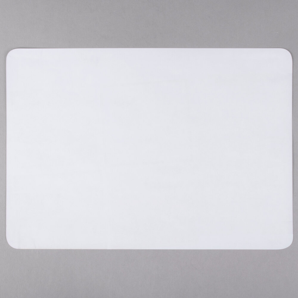 Choice 10" x 14" Customizable White Paper Placemat with Rounded Corners ...