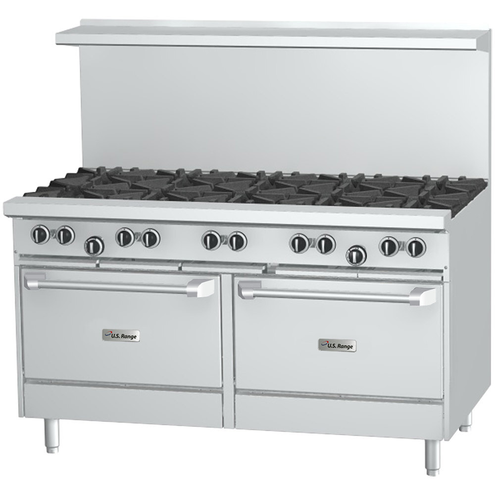 U.S. Range U60-6G24RR Natural Gas 6 Burner 60" Gas Range with 24 ...