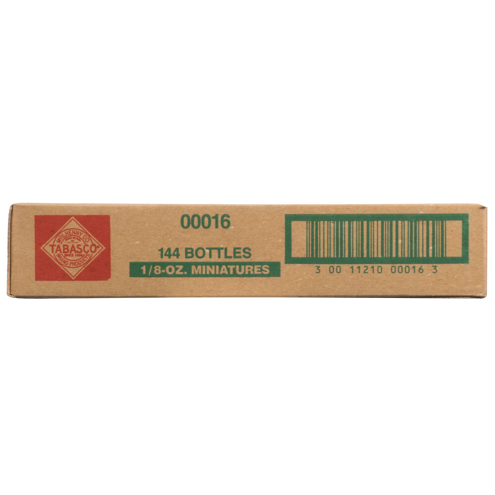 TABASCO® .125 oz. Original Hot Sauce Mini Bottles - 144/Case