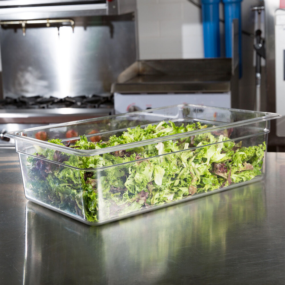 Full Size Clear Polycarbonate Food Pan - 6" Deep