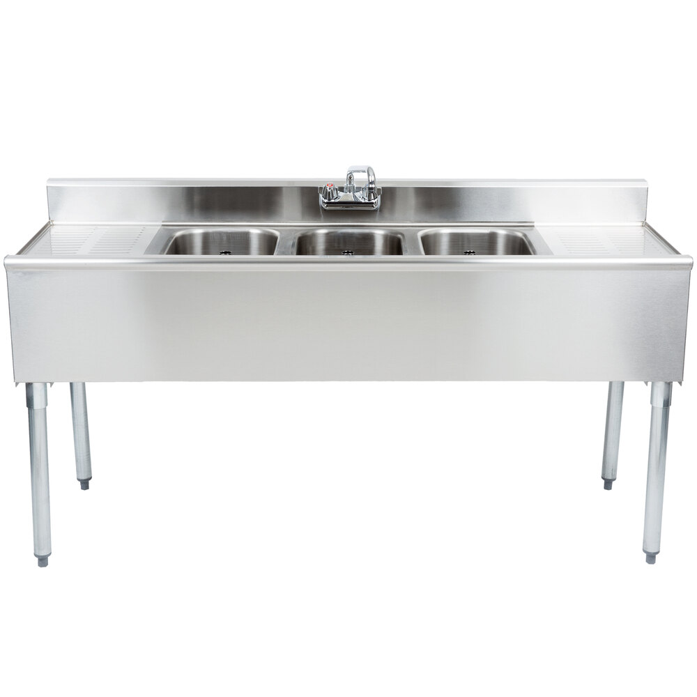 Eagle Group B7C-18 Compartment Underbar Sink with Two Drainboards and ...