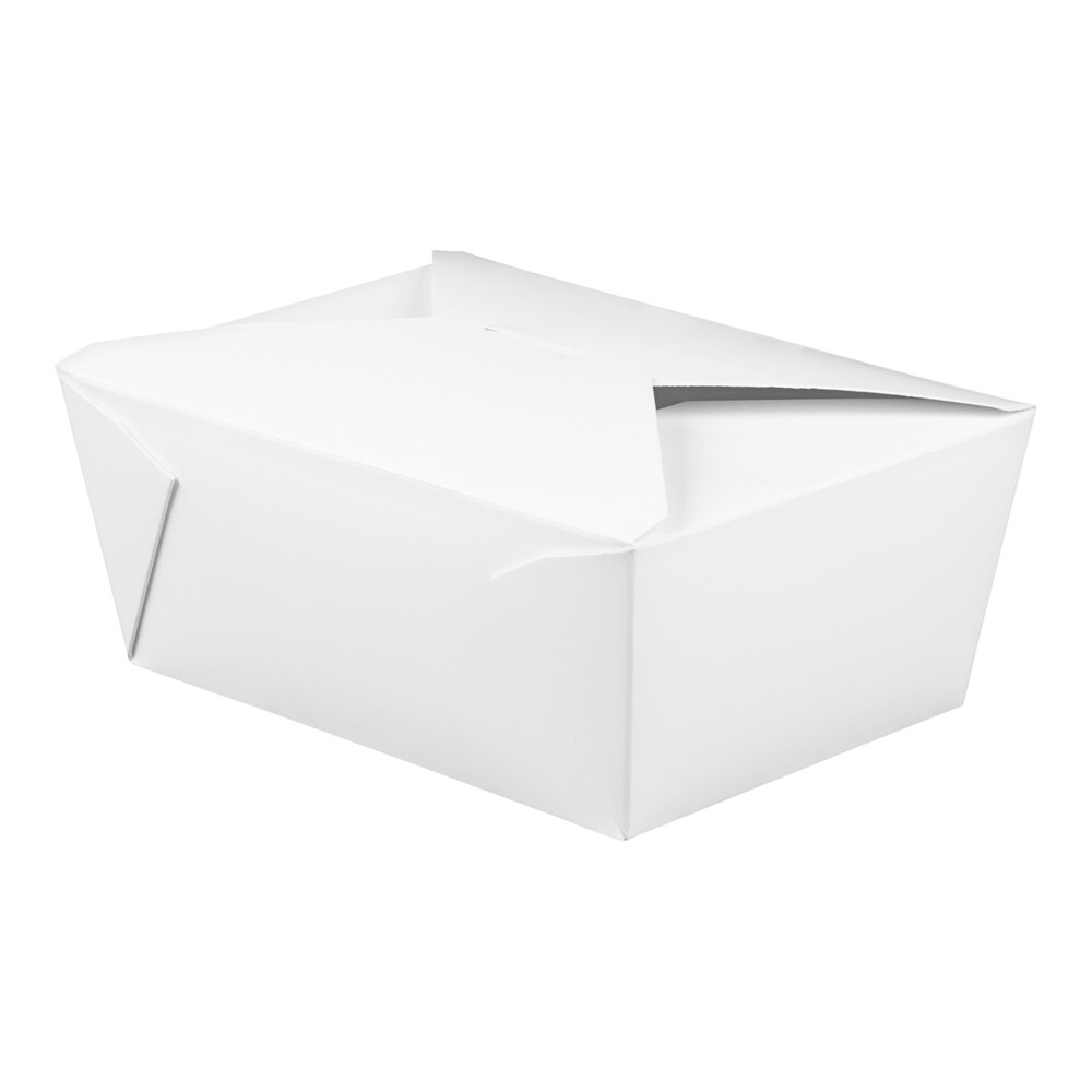 Fold-Pak 04BPWHITEM Bio-Pak White Microwavable Paper #4 Take-Out ...