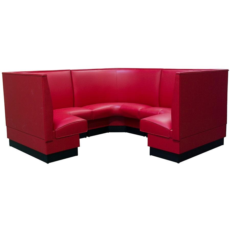 American Tables & Seating 88" Long Plain Fully Upholstered Corner Booth ...