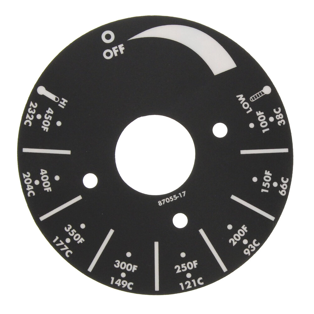 APW Wyott 8705517 Dial Plate