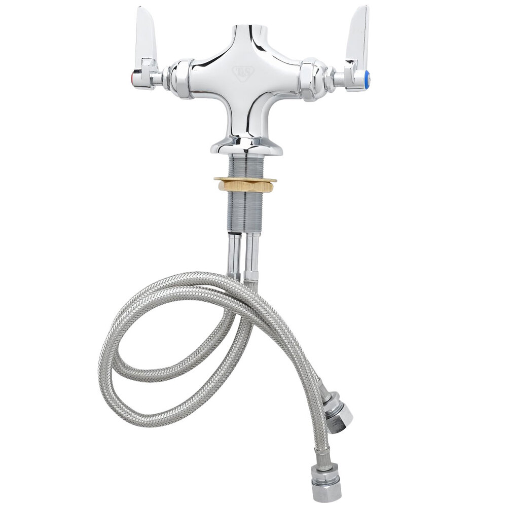 T&S B-0300-LN Deck Mounted Single Hole Pantry Faucet Base with Flex ...