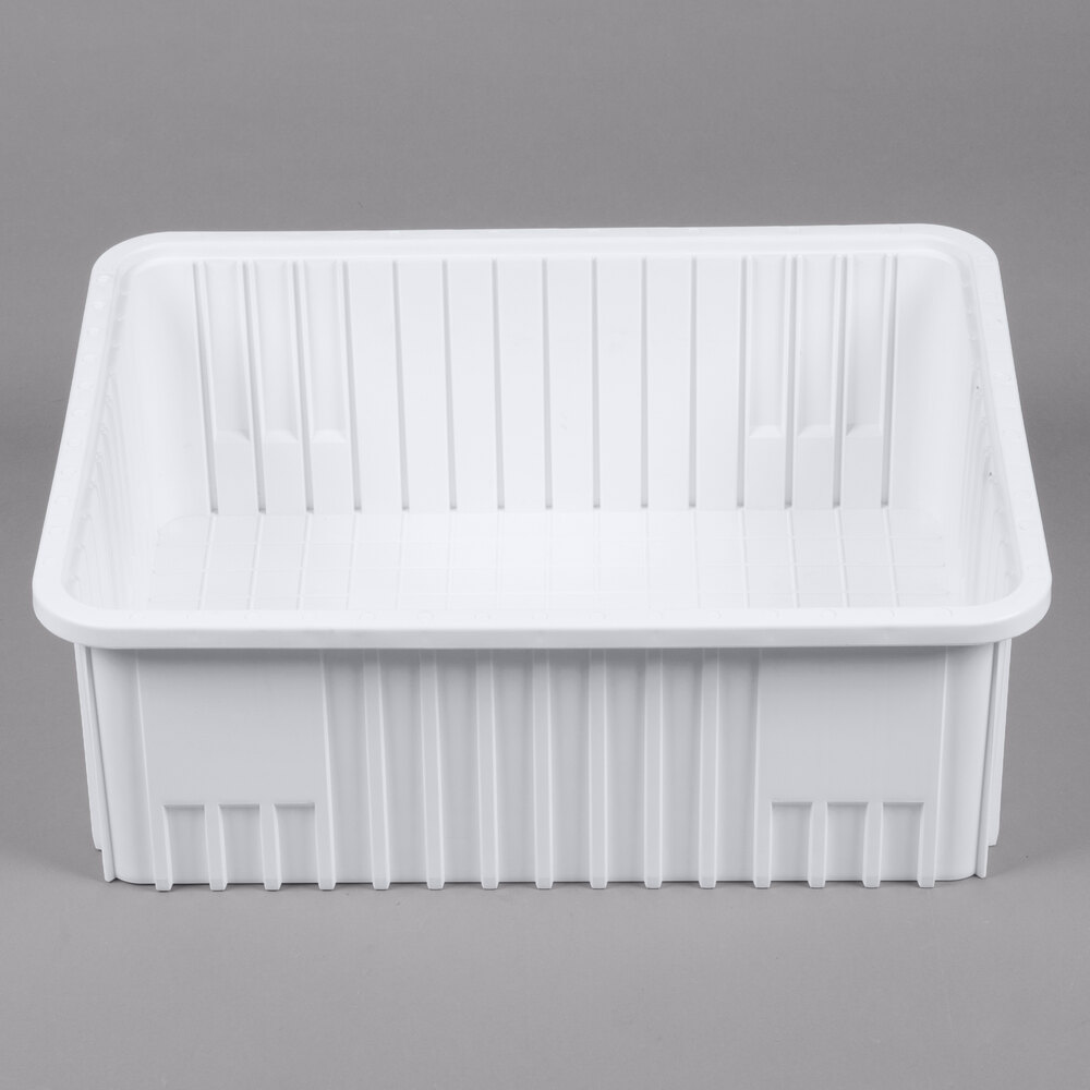 Metro MTB93080W 23" x 18" x 8" White Divider Tote Box