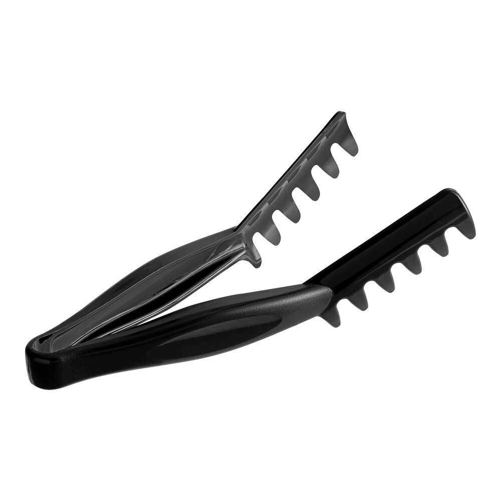 Cambro TGA8110 Lugano 8" Black Angled Plastic Spaghetti Tongs
