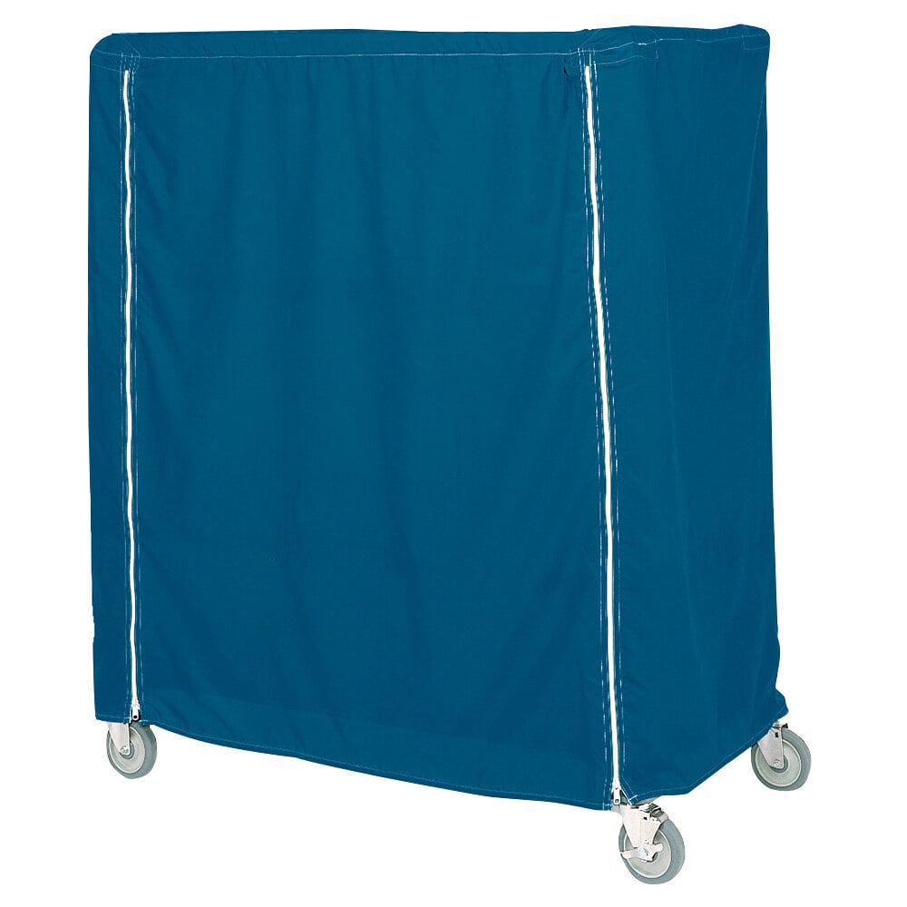 Metro 24X60X74CMB Mariner Blue Coated Waterproof Vinyl Shelf Cart and ...
